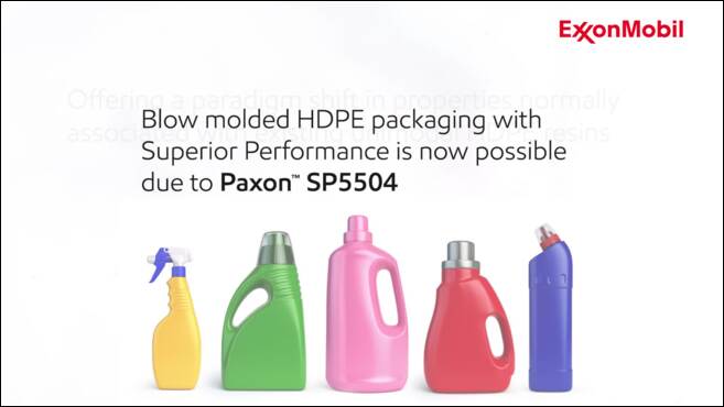 Blow molded bottles and containers with superior performance using Paxon™ SP5504 Video