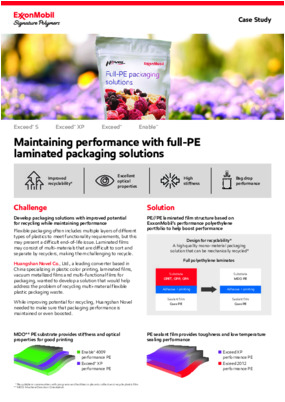 Case study: Maintaining performance with full-PE laminated packaging ...