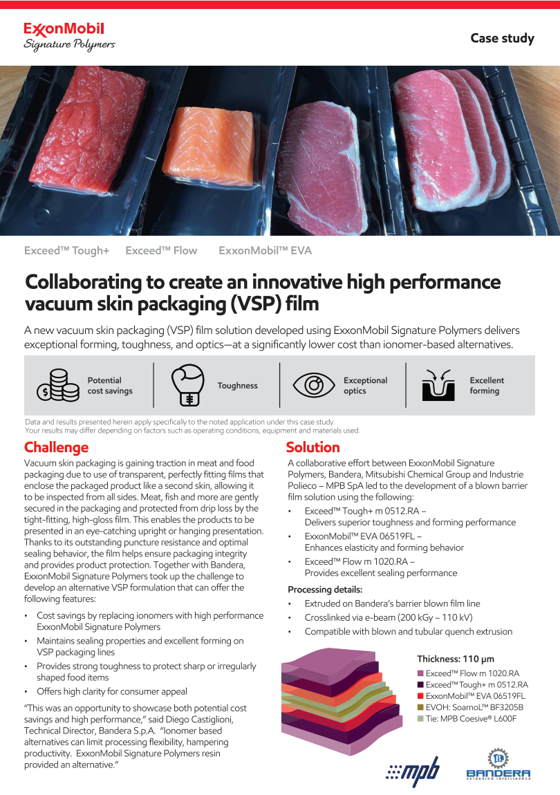 Case study: Collaborating to create an innovative high performance vacuum skin packaging (VSP) film
